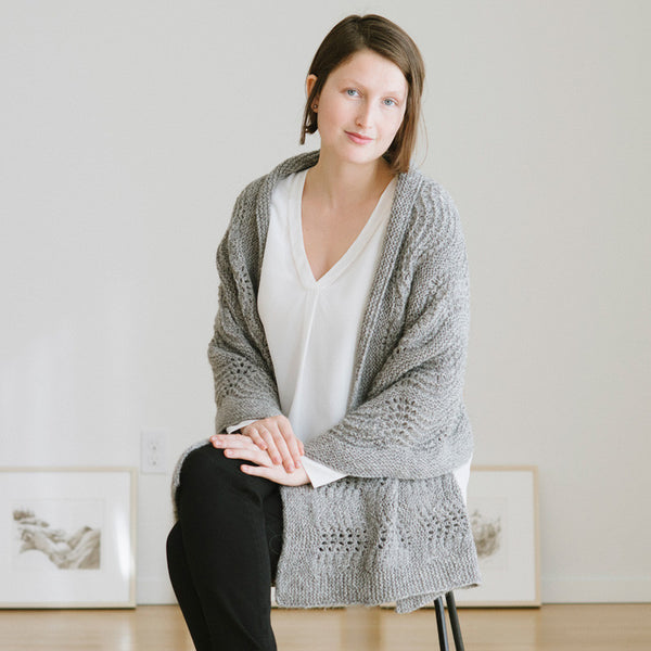 waves in lace wrap knitting pattern – Quince & Co.